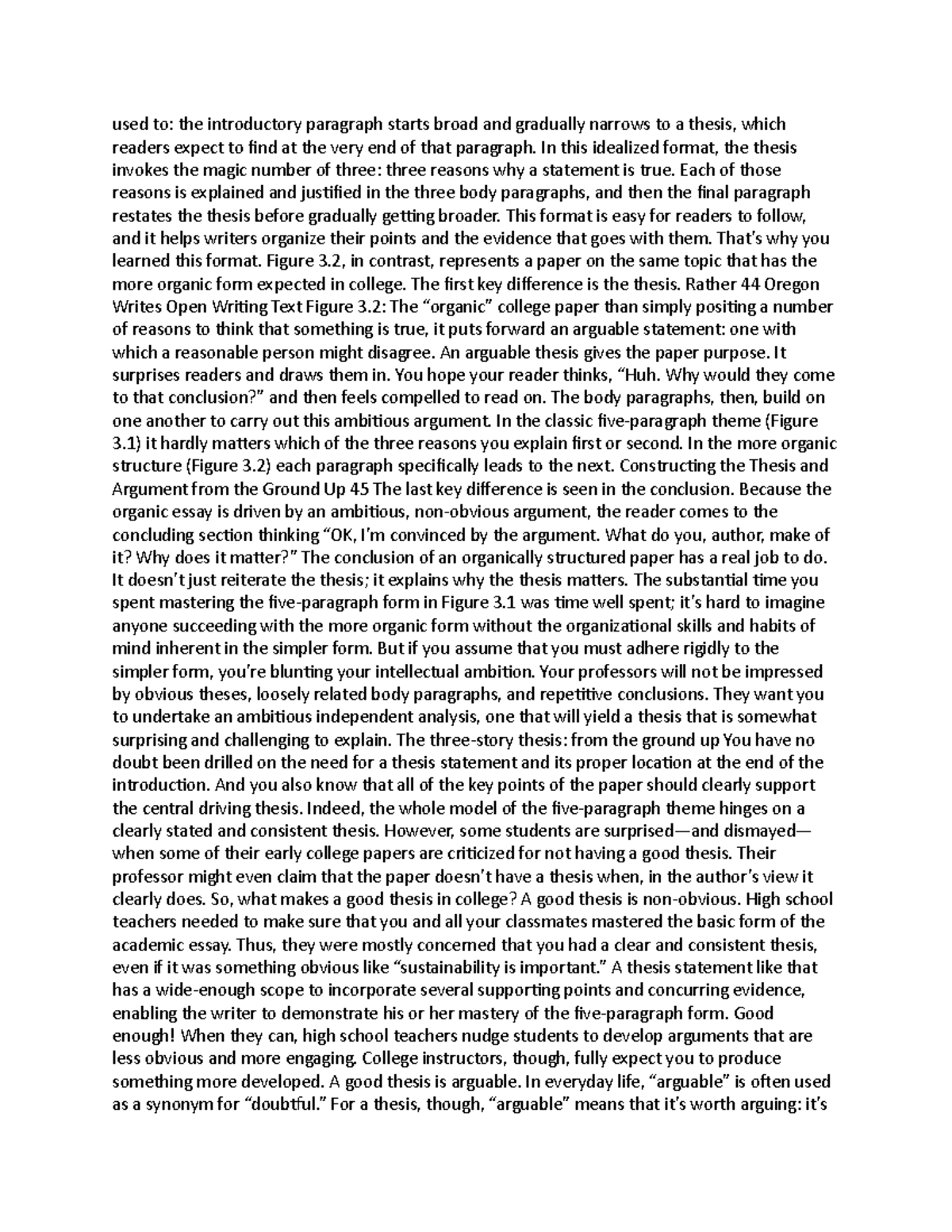 B5 - hope this helps - used to: the introductory paragraph starts broad ...