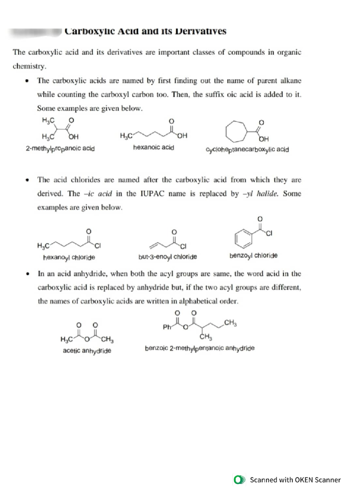 Chemistry 35 - Carboxylic Acids and its Derivatives, Halogenation ...
