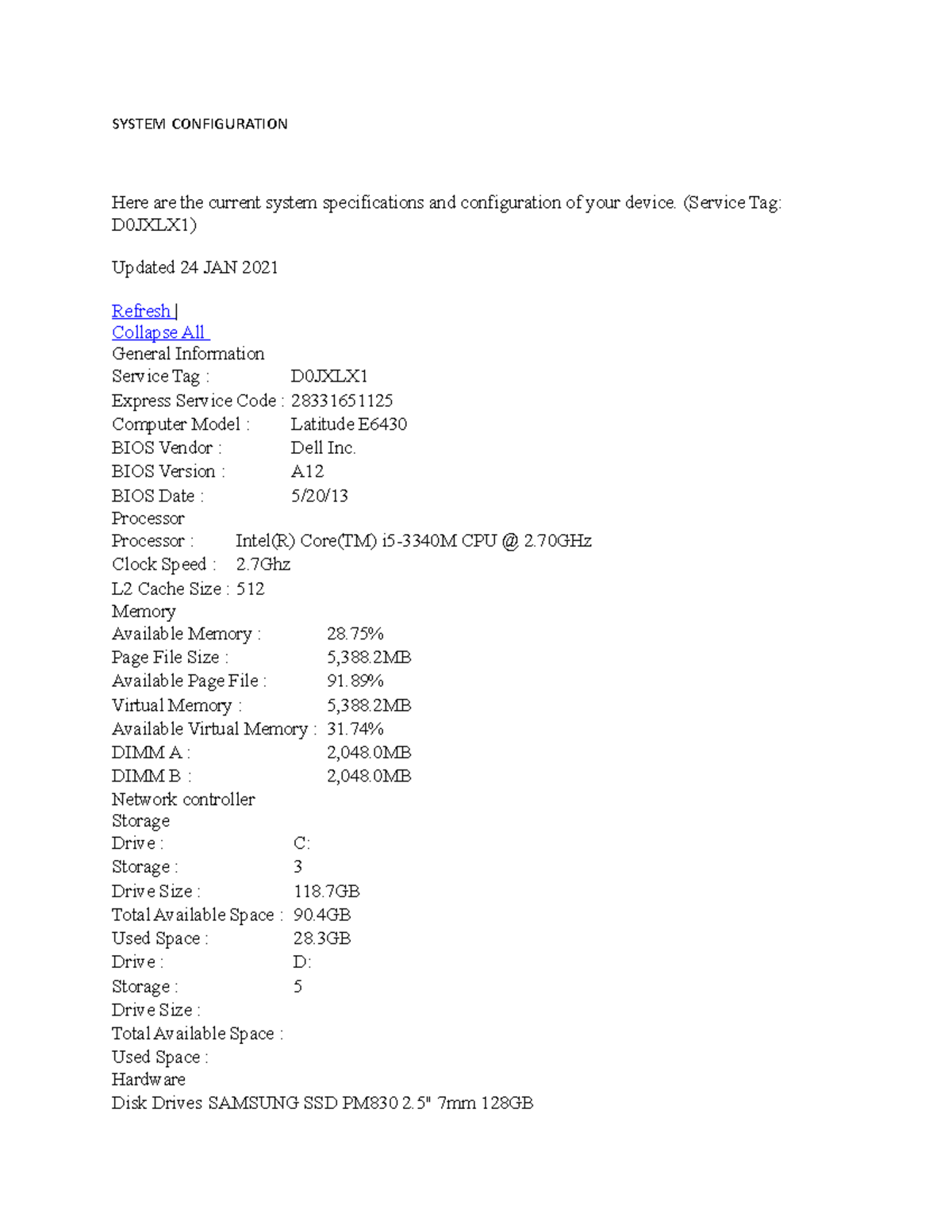 System Configuration - - Studocu