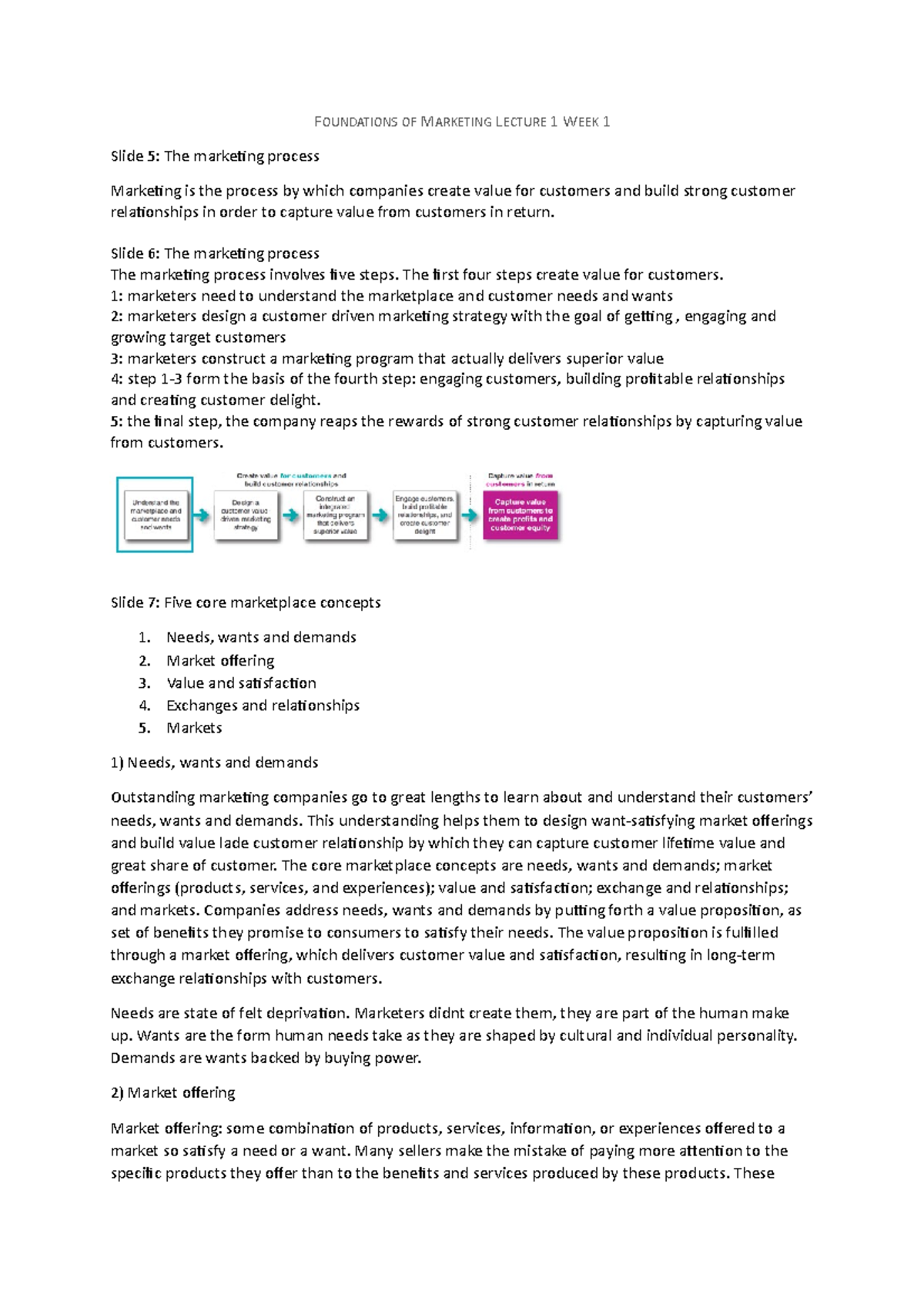 Foundations of Marketing - FOUNDATIONS OF MARKETING LECTURE 1 WEEK 1 ...