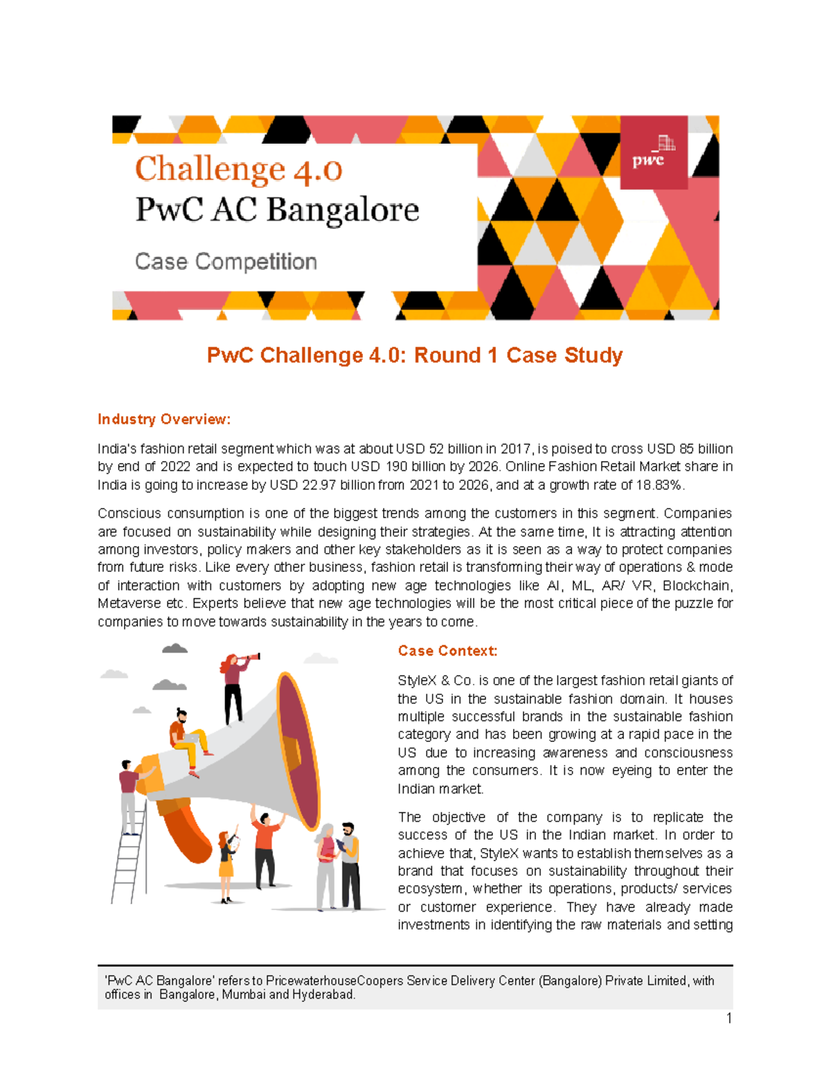 Pw C Challenge 4.0 Case Study - PwC Challenge 4: Round 1 Case Study ...