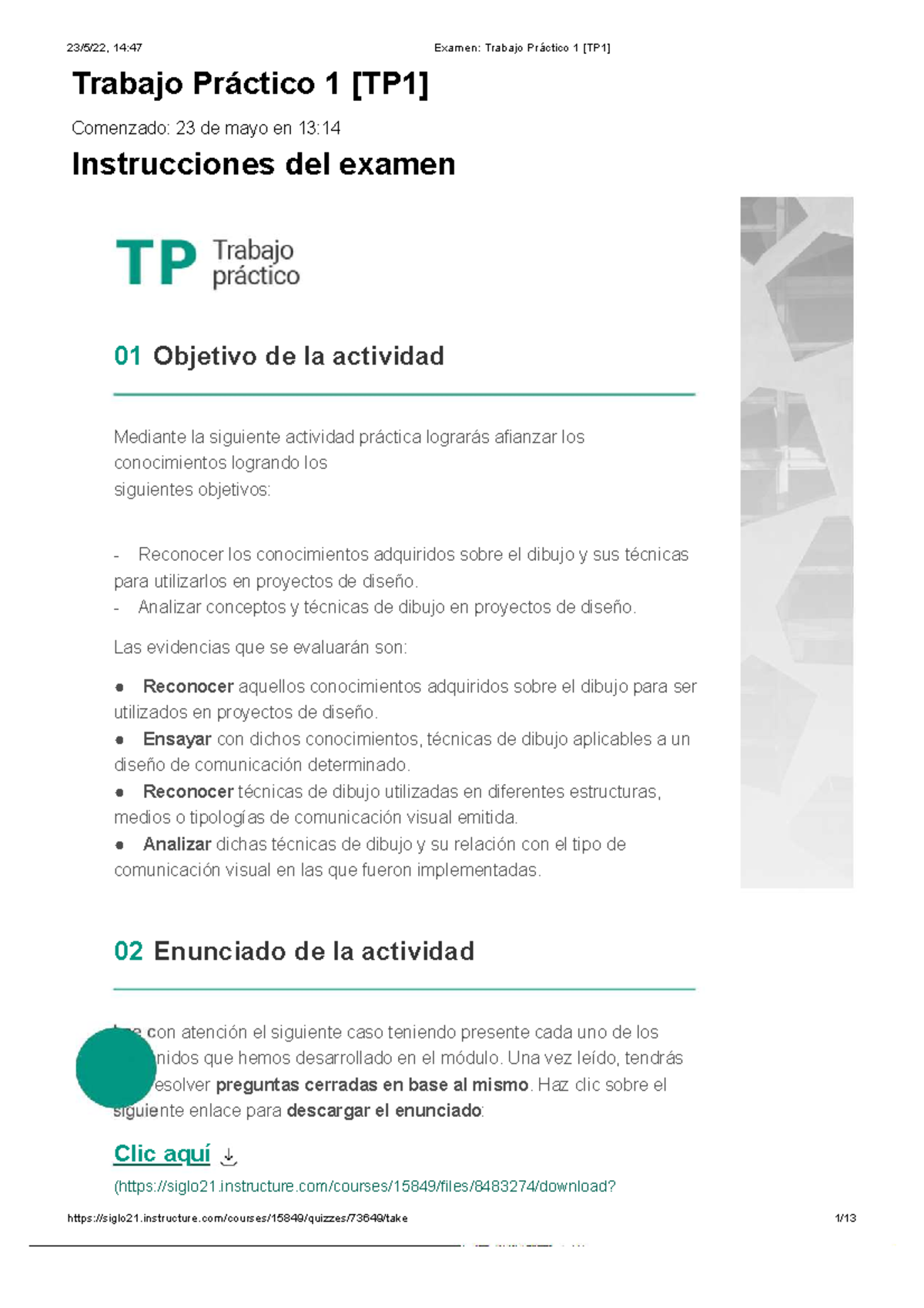 Downstudocu - lec notas. - Trabajo Práctico 1 [TP1] Comenzado: 23 de ...