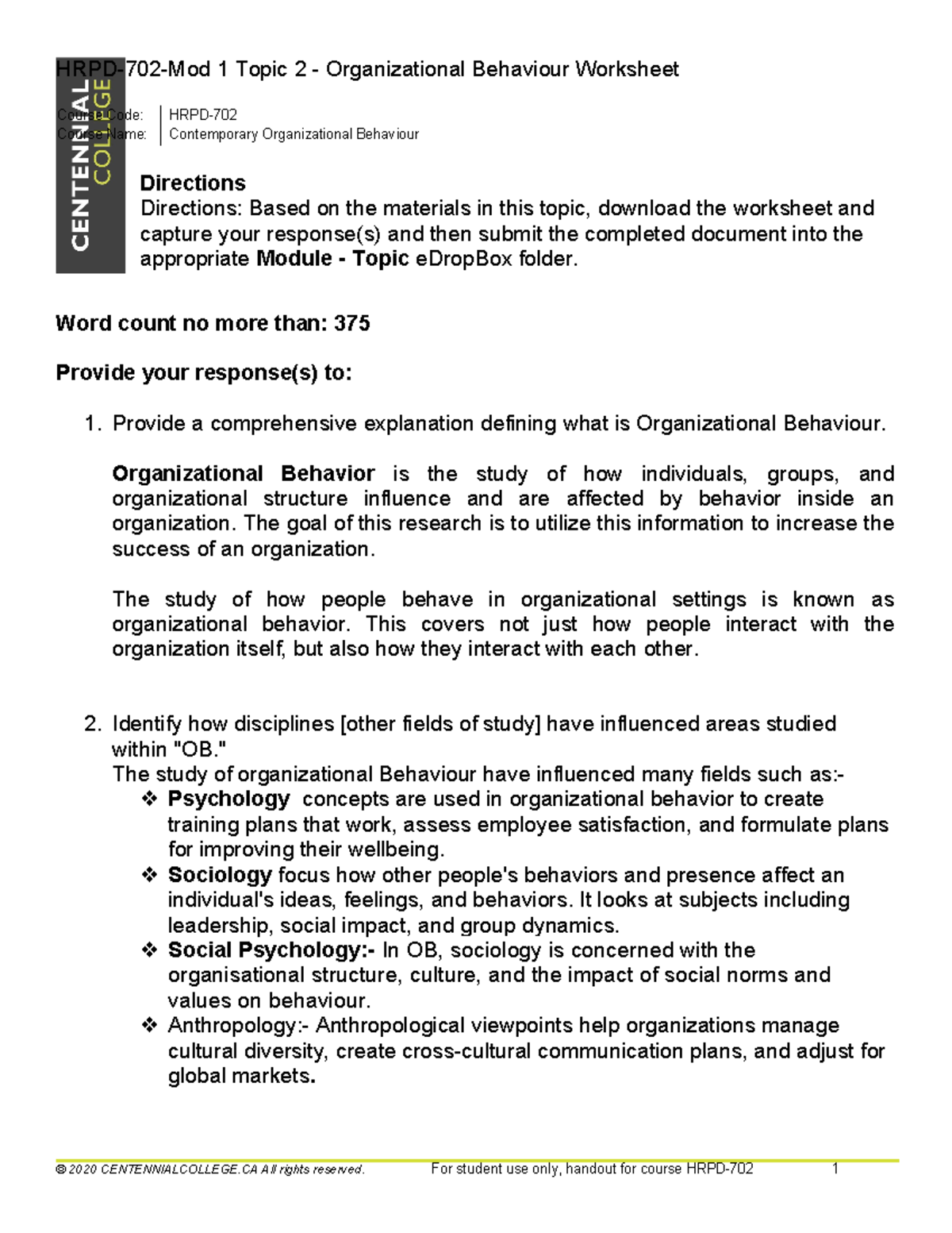 Assignment 2 - about the worksheet - HRPD-702-Mod 1 Topic 2 ...