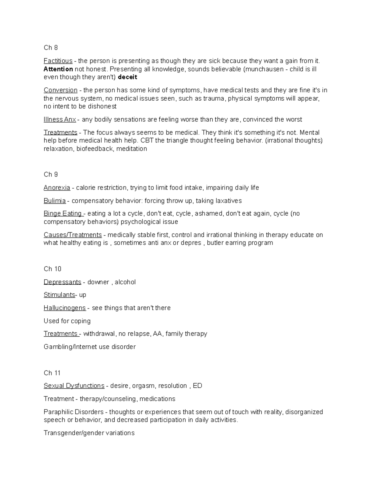 Study Guide Psych - notes taken in class via slideshows and teacher ...