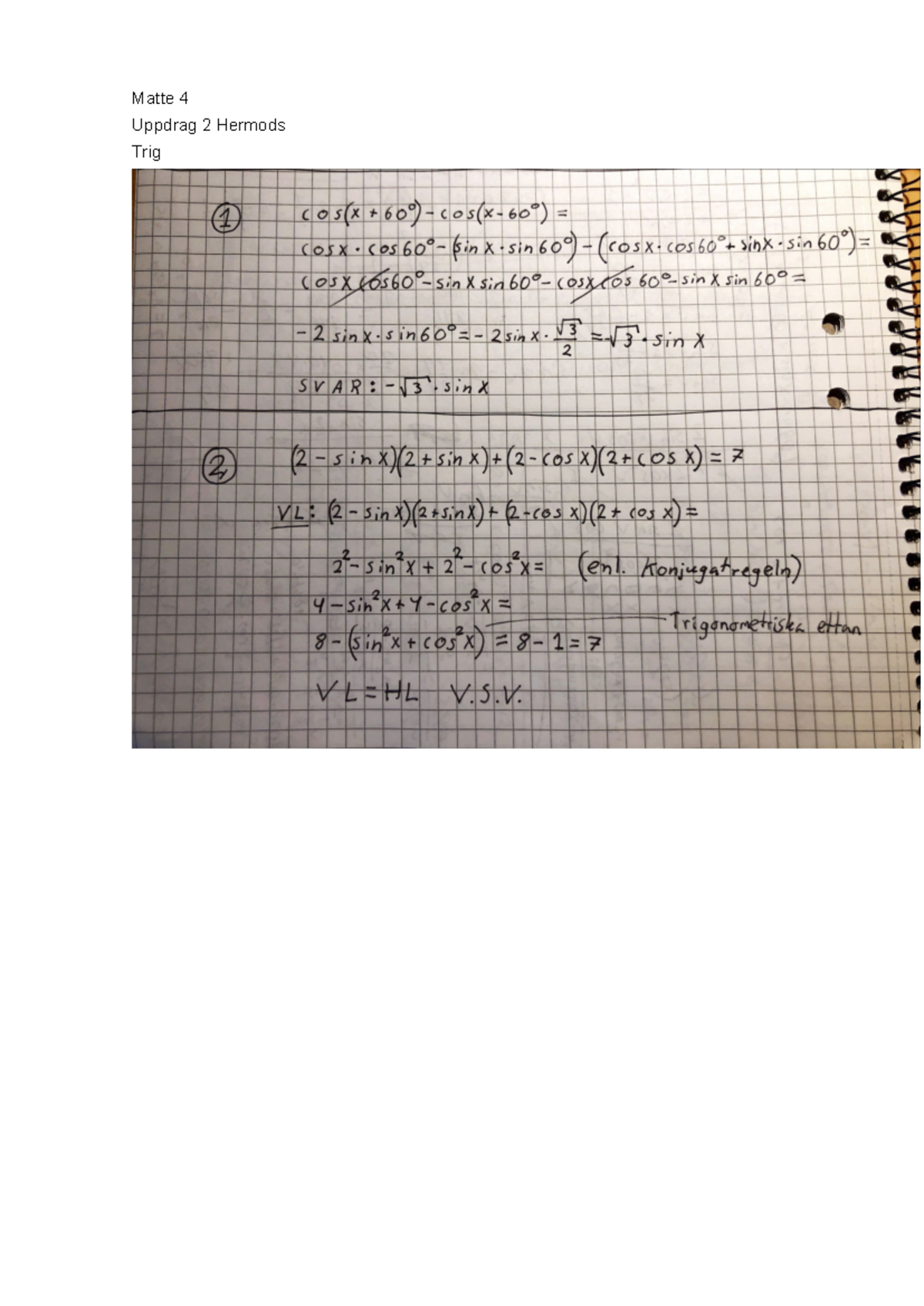 Matemtik 4U2 - Lite uppgifter i matte med lösningar :) - MATMAT04 ...