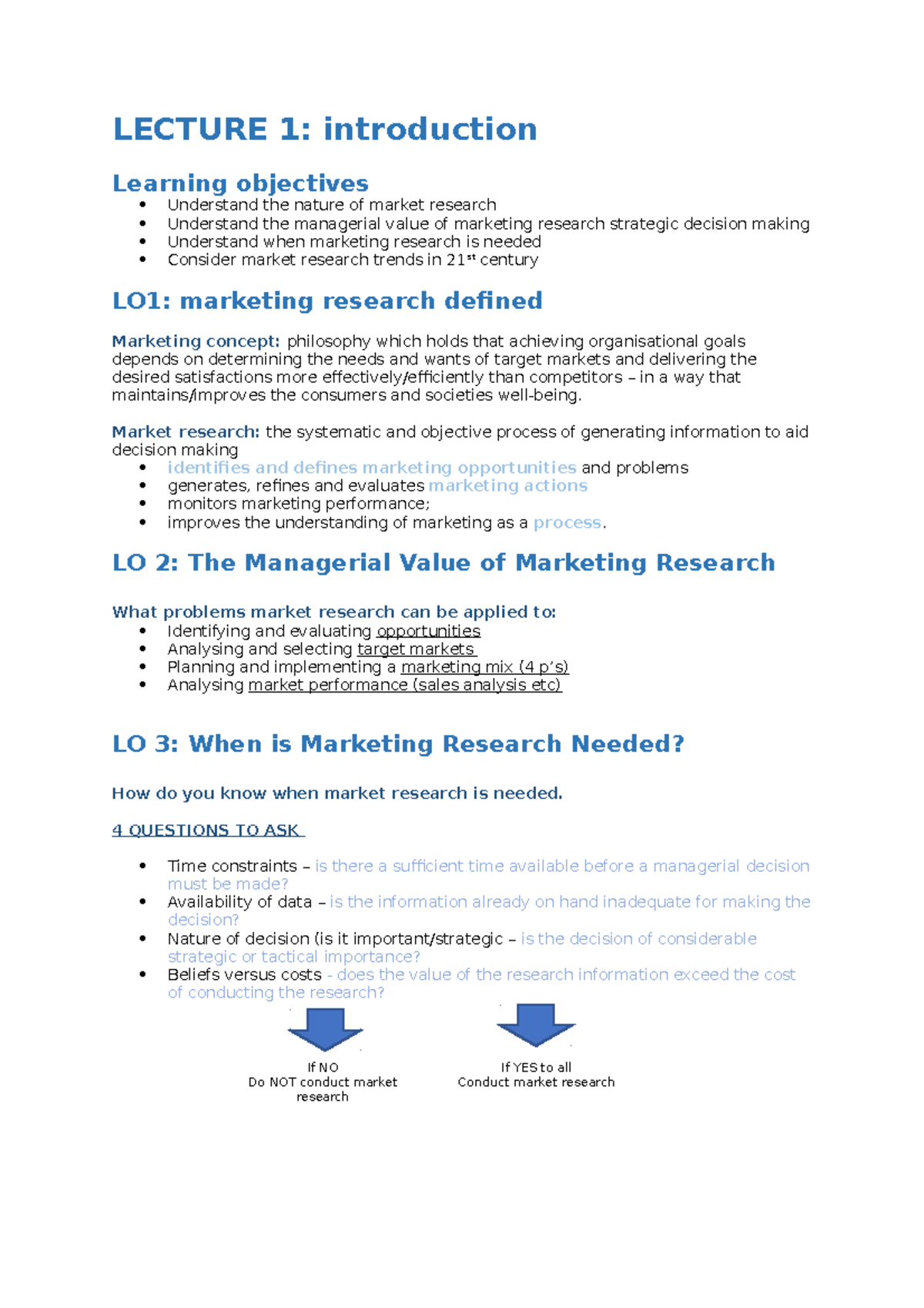 MART212 Exam notes - LECTURE 1: introduction Learning objectives ...