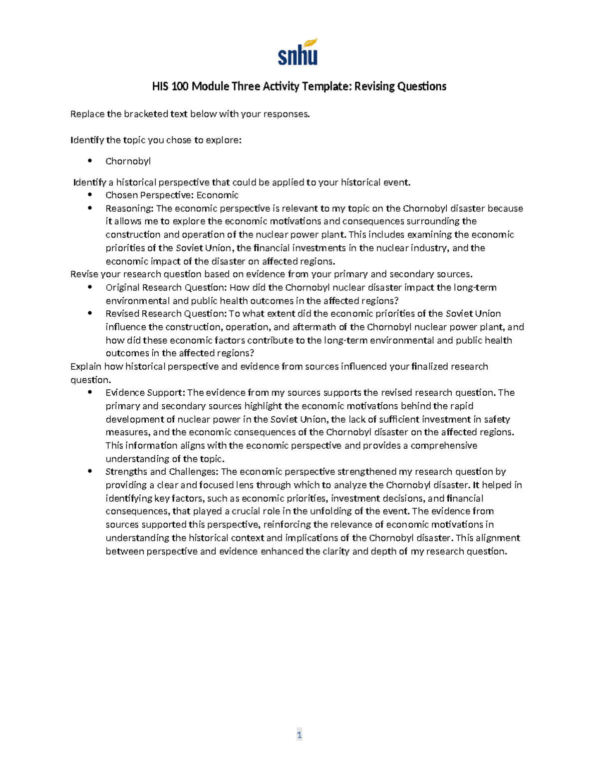 HIS 100 Module Three Activity Revising Questions - HIS 100 Module Three ...