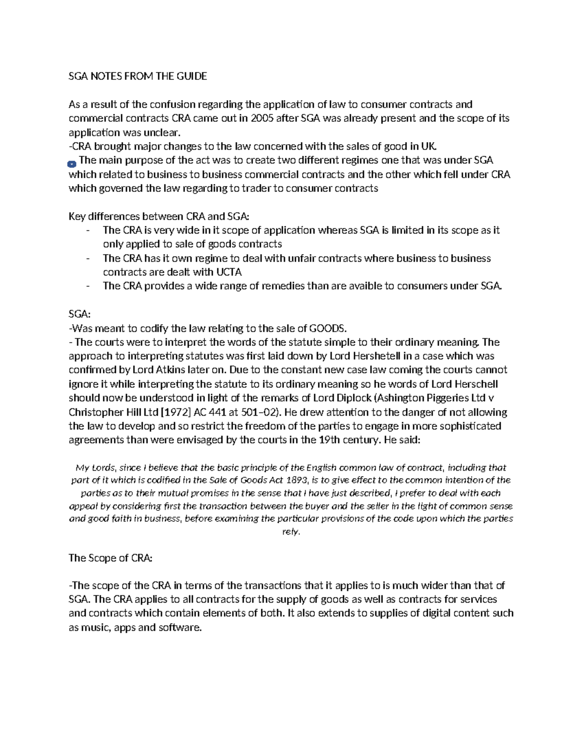 SGA 1 Notes FROM THE Guide - SGA NOTES FROM THE GUIDE As a result of ...