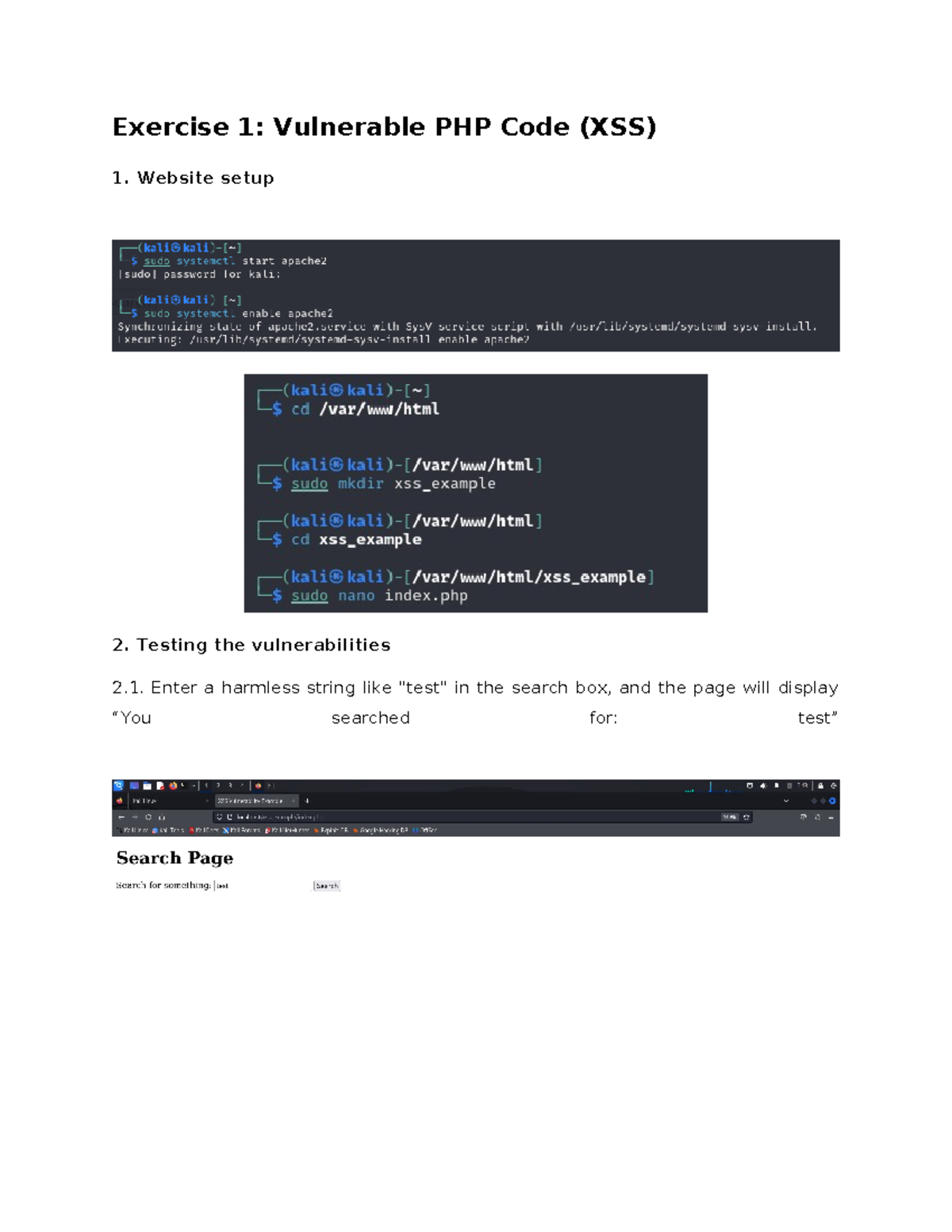 XSS 22540003 Nguyen Tan Dat - Exercise 1: Vulnerable PHP Code (XSS ...