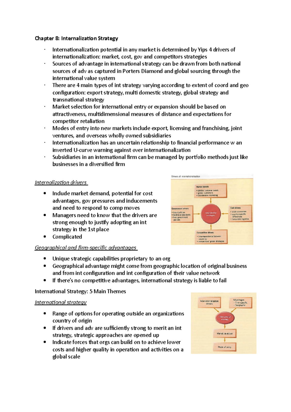 Chapter 8 applied strategy - Chapter 8: Internalization Strategy ...