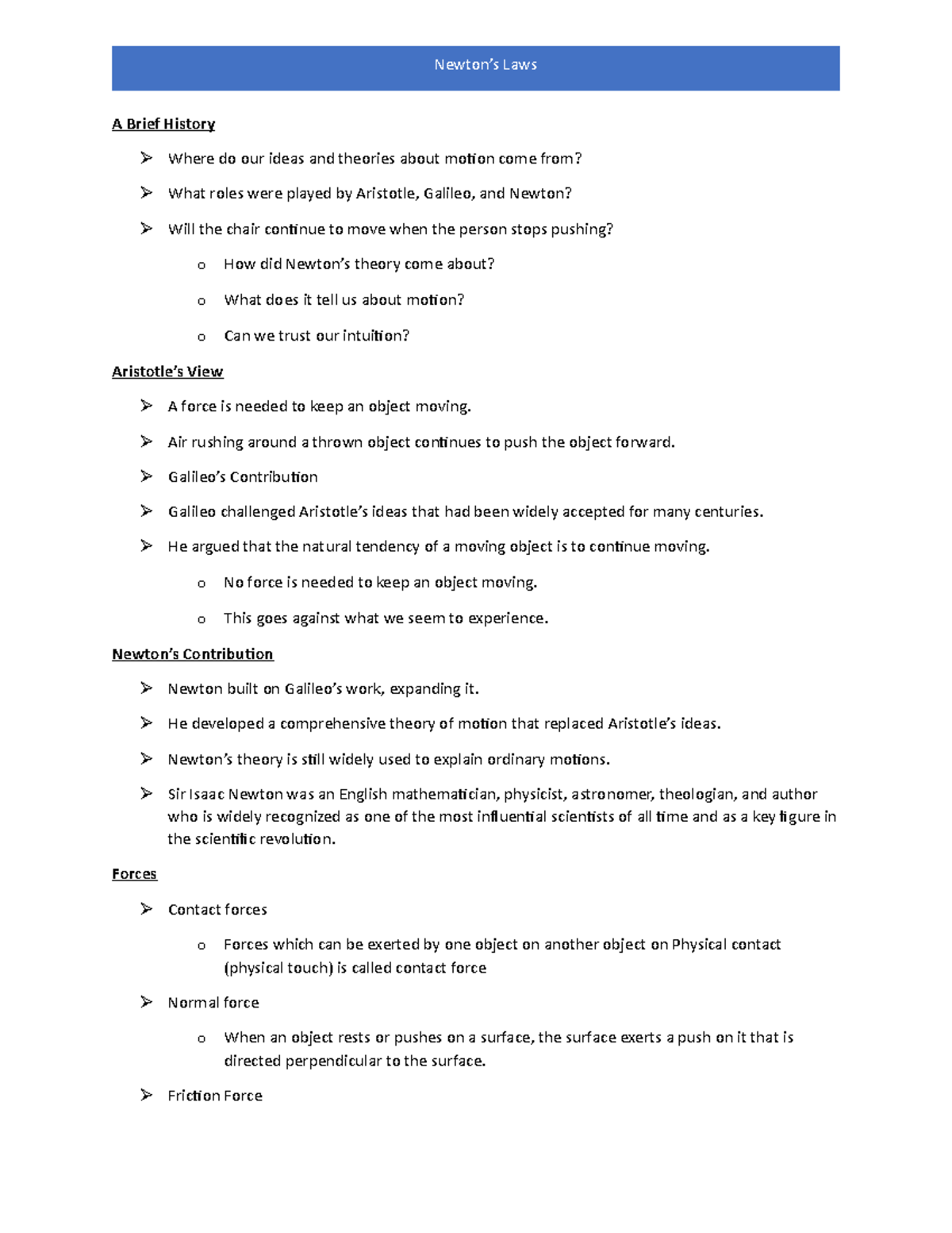 A Brief History - Lecture notes Chapter 4 - A Brief History Where do ...