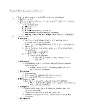Module 1-1 Introduction to Pathophysiology - Basics of pathophysiology ...