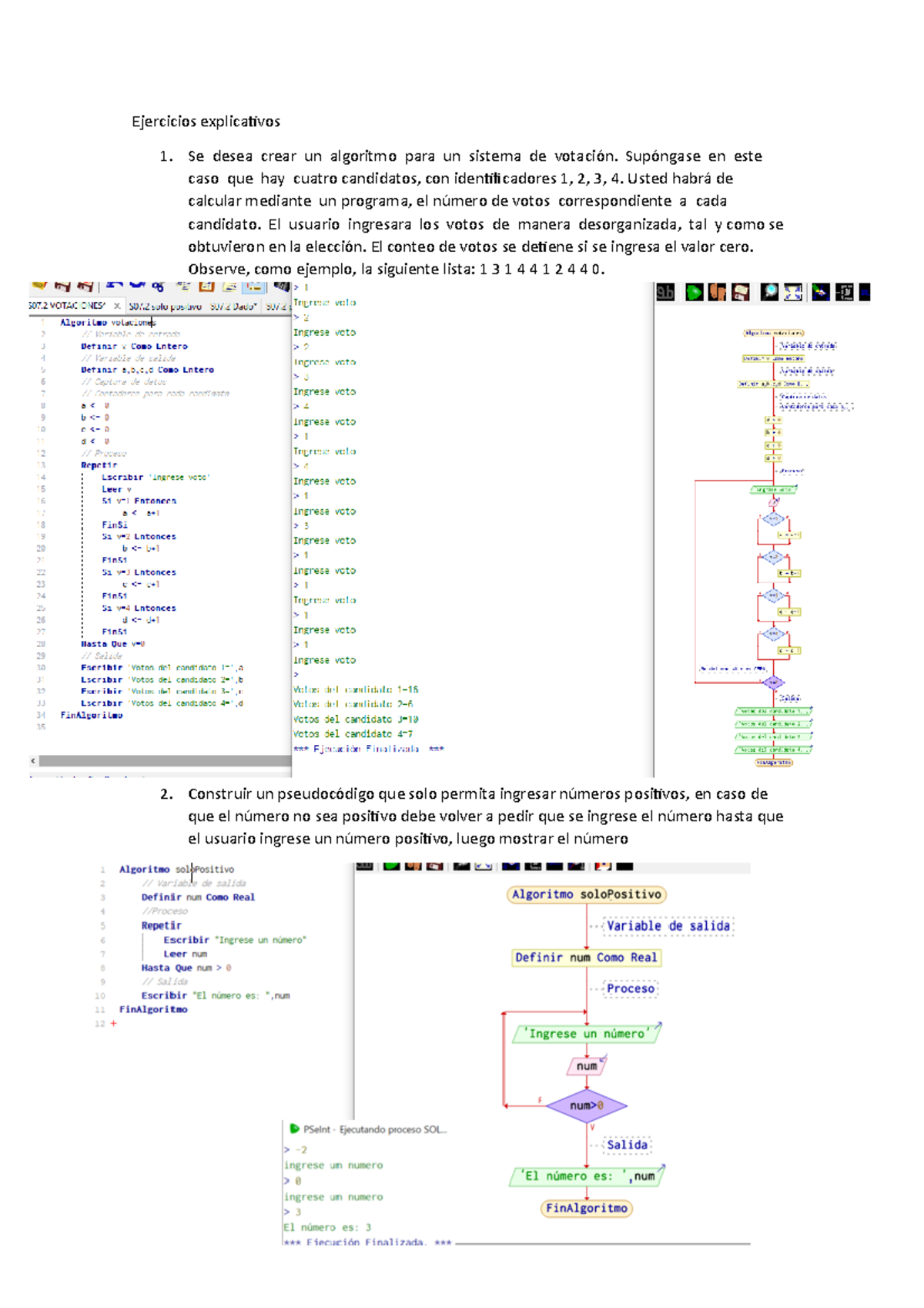 Tarea separata 11 - Ejercicios explicativos Se desea crear un algoritmo ...