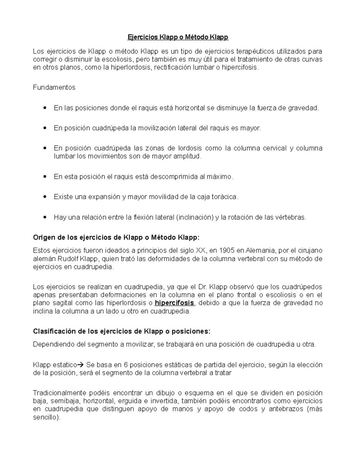 Ejercicios Klapp o Método Klapp - Ejercicios Klapp o Método Klapp Los ...