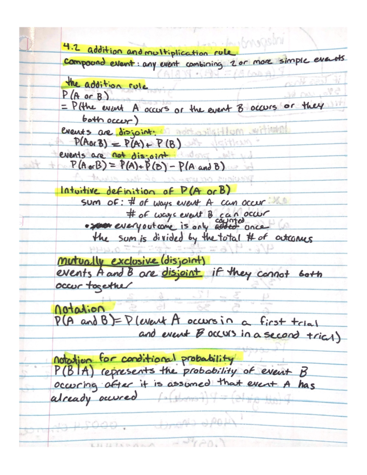 4-2 - MyMathLab Video Notes - 4 addition and multiplication rule ...