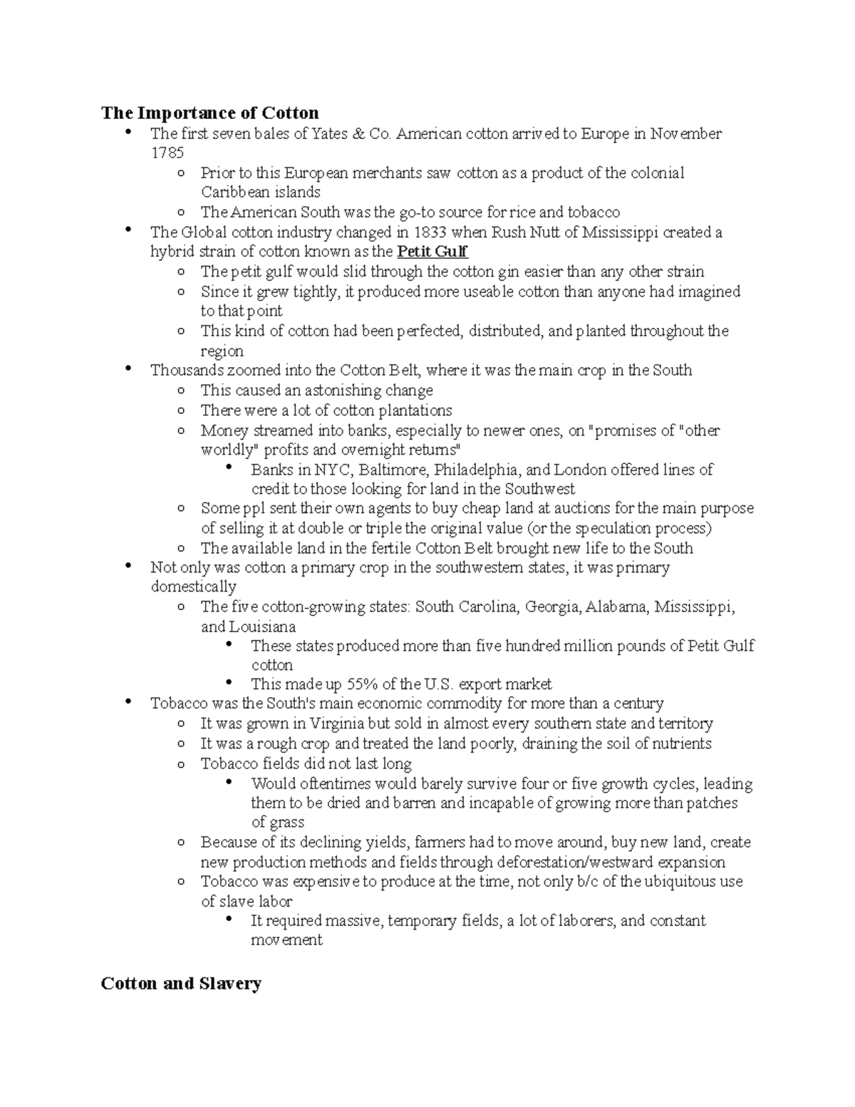 American Yawp Ch. 11- The Cotton Revolution - Deprecated API usage: The ...