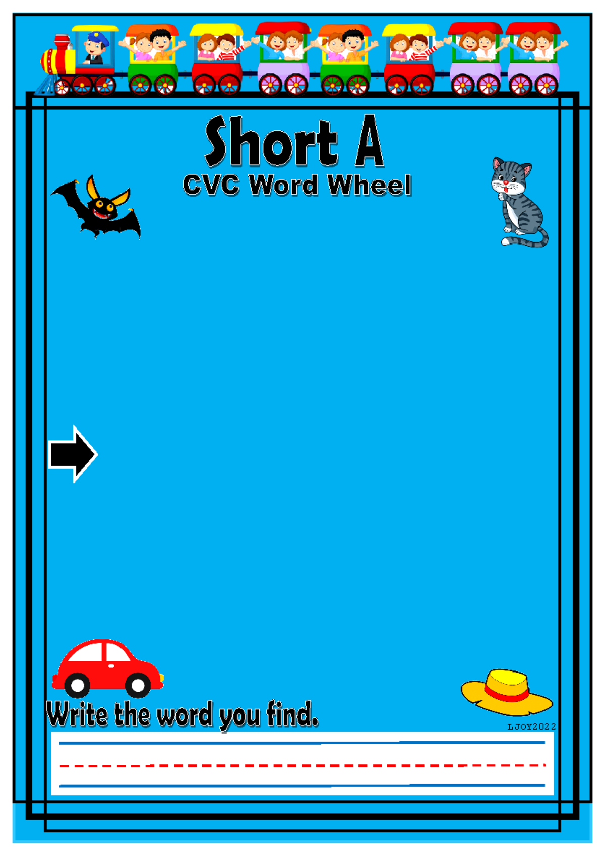 CVC-WORD- Wheel - activity sheets - Short A CVC Word Wheel 6 o Write ...