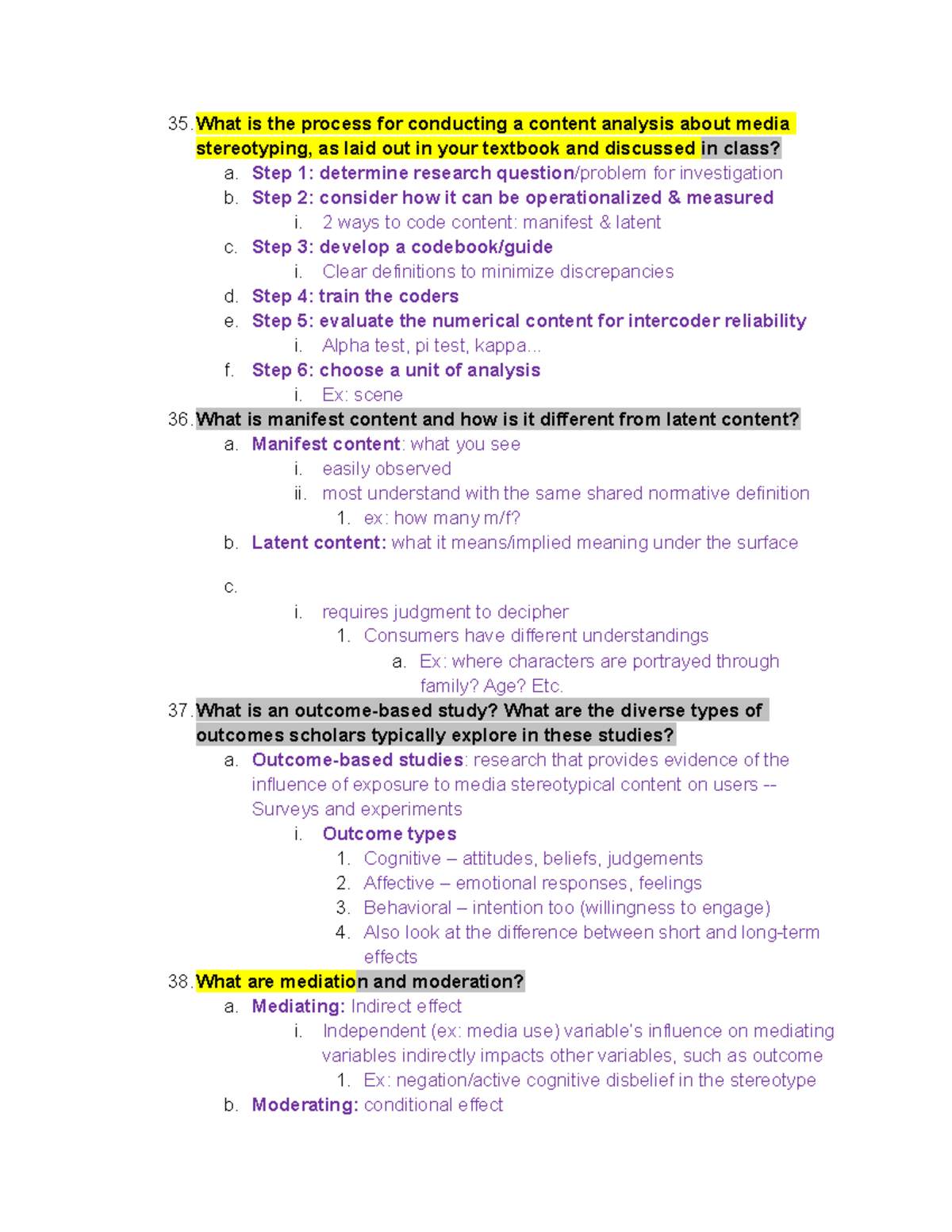 COMM480 Midterm Study Guide Part 2 - What is the process for conducting ...
