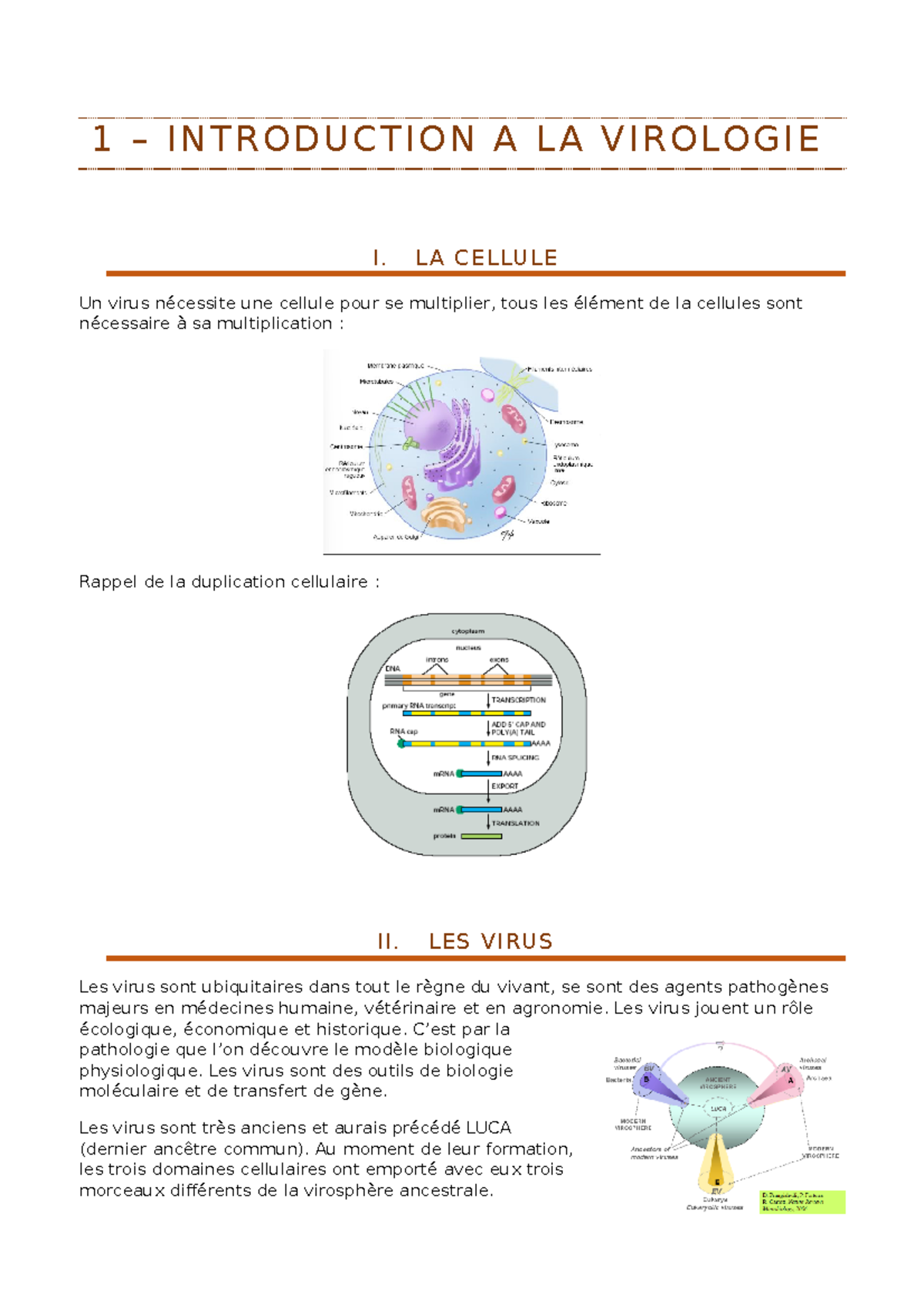 1- Introduction à la virologie - 1 – I N T R O D U C T I O N A L A V I ...