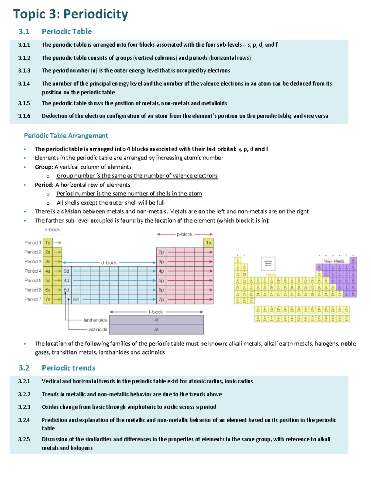 3 - ..... - Topic 3: Periodicity 3 Periodic Table 3.1 The periodic ...