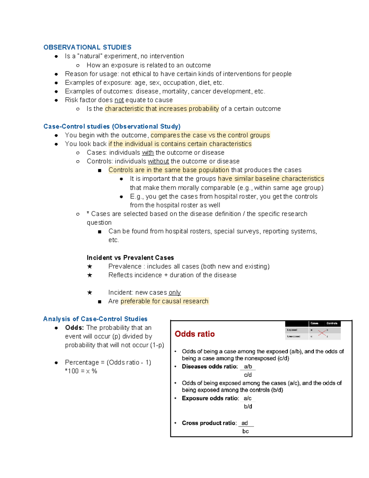 Lecture 5 Notes - Guest Lecture - OBSERVATIONAL STUDIES Is a “natural ...