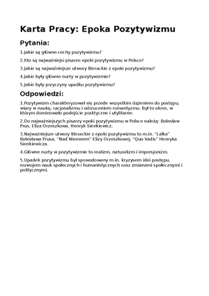 Przykładowy test ze Skąpca - 1Kto jest głównym bohaterem “Skąpca”? a ...