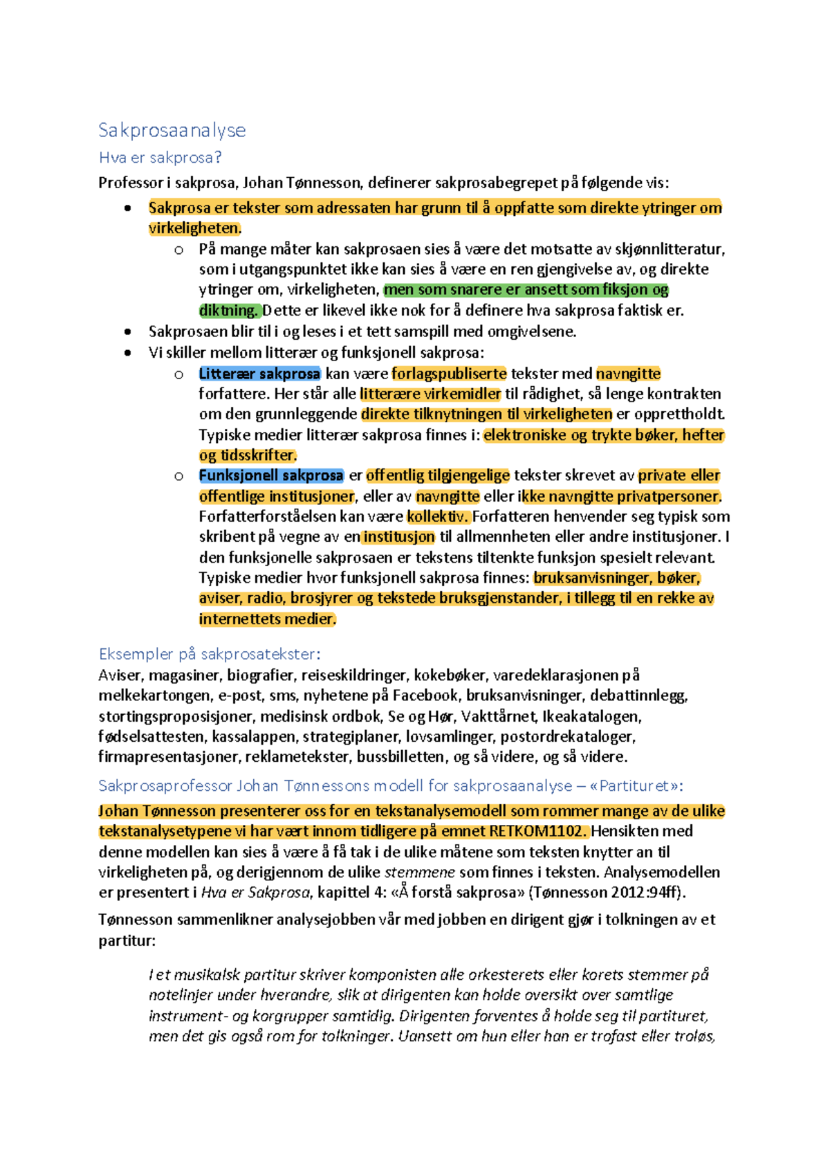 Sakprosaanalyse- Mal - Mal for sakprosaoanalyse - Sakprosaanalyse Hva ...