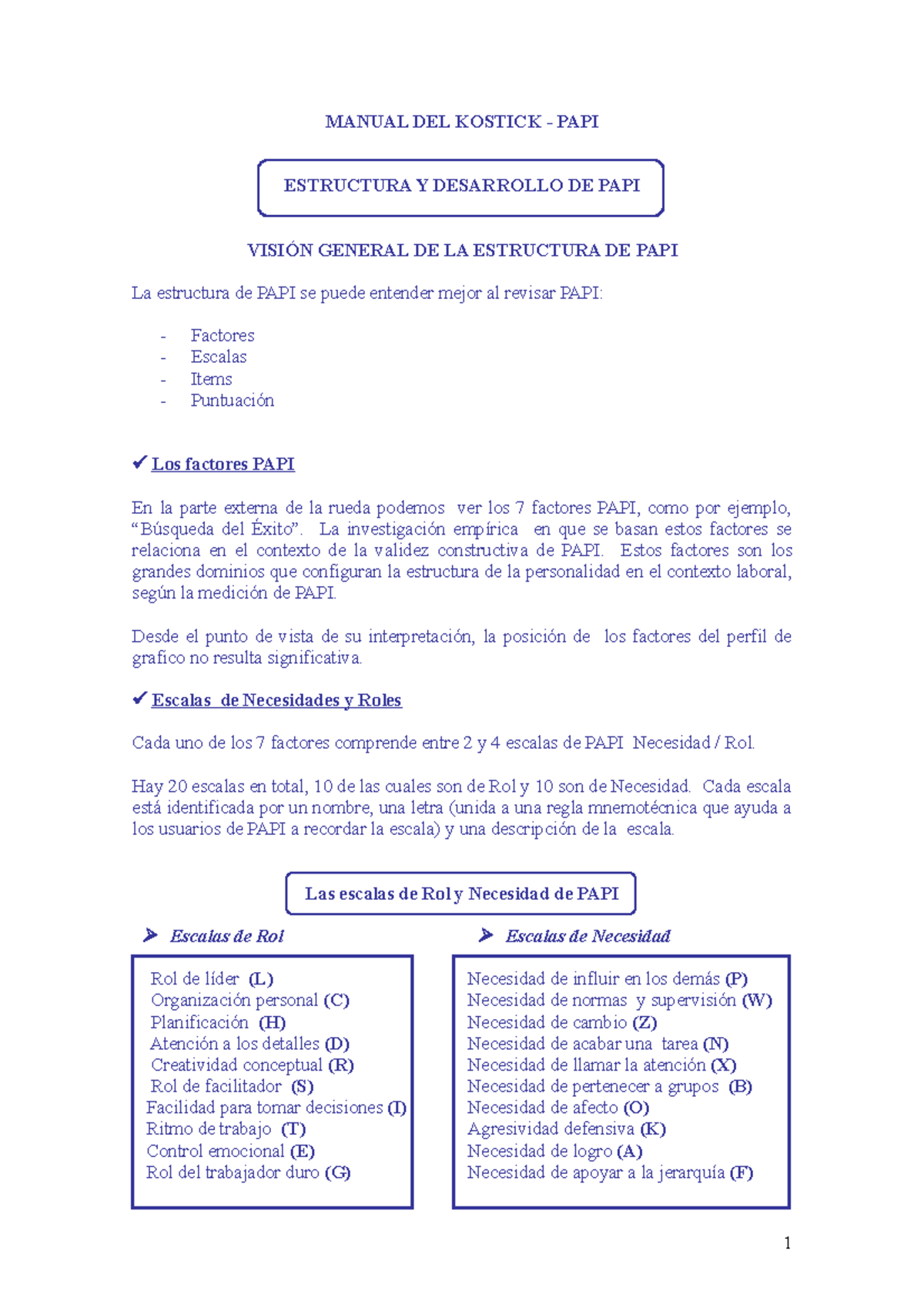 1.Manual del Kostick - MANUAL DEL KSOTICK - MANUAL DEL KOSTICK - PAPI ESTRUCTURA Y DESARROLLO DE ...