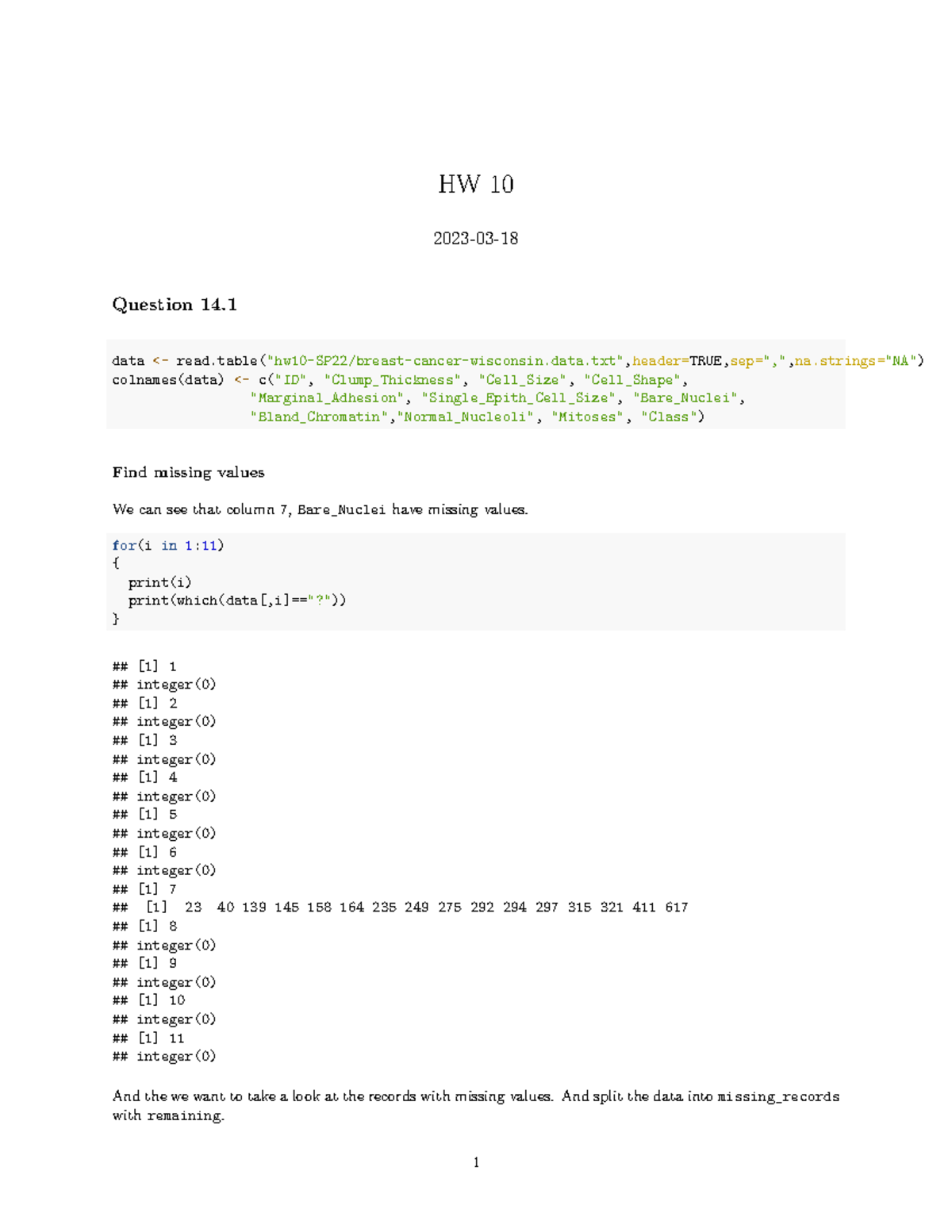 HW10 - Homework 10 - HW 10 2023-03- Question 14. data