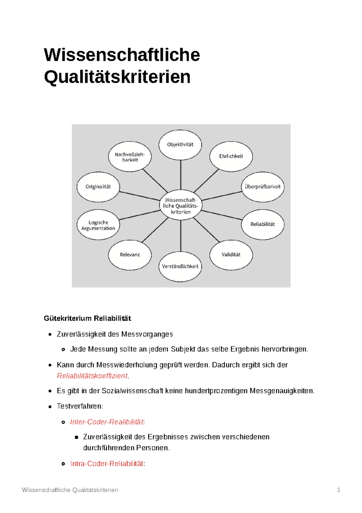 Wissenschaftliche Qualitätskriterien - Wissenschaftliche ...