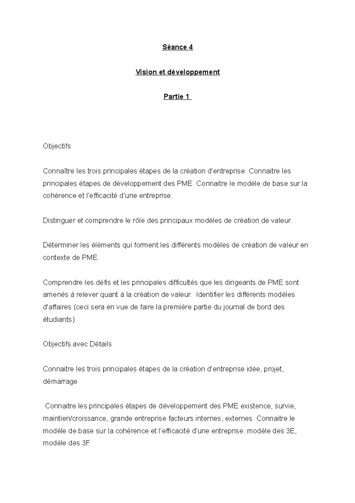 Séance 4 vision et développement - Séance 4 Vision et développement ...