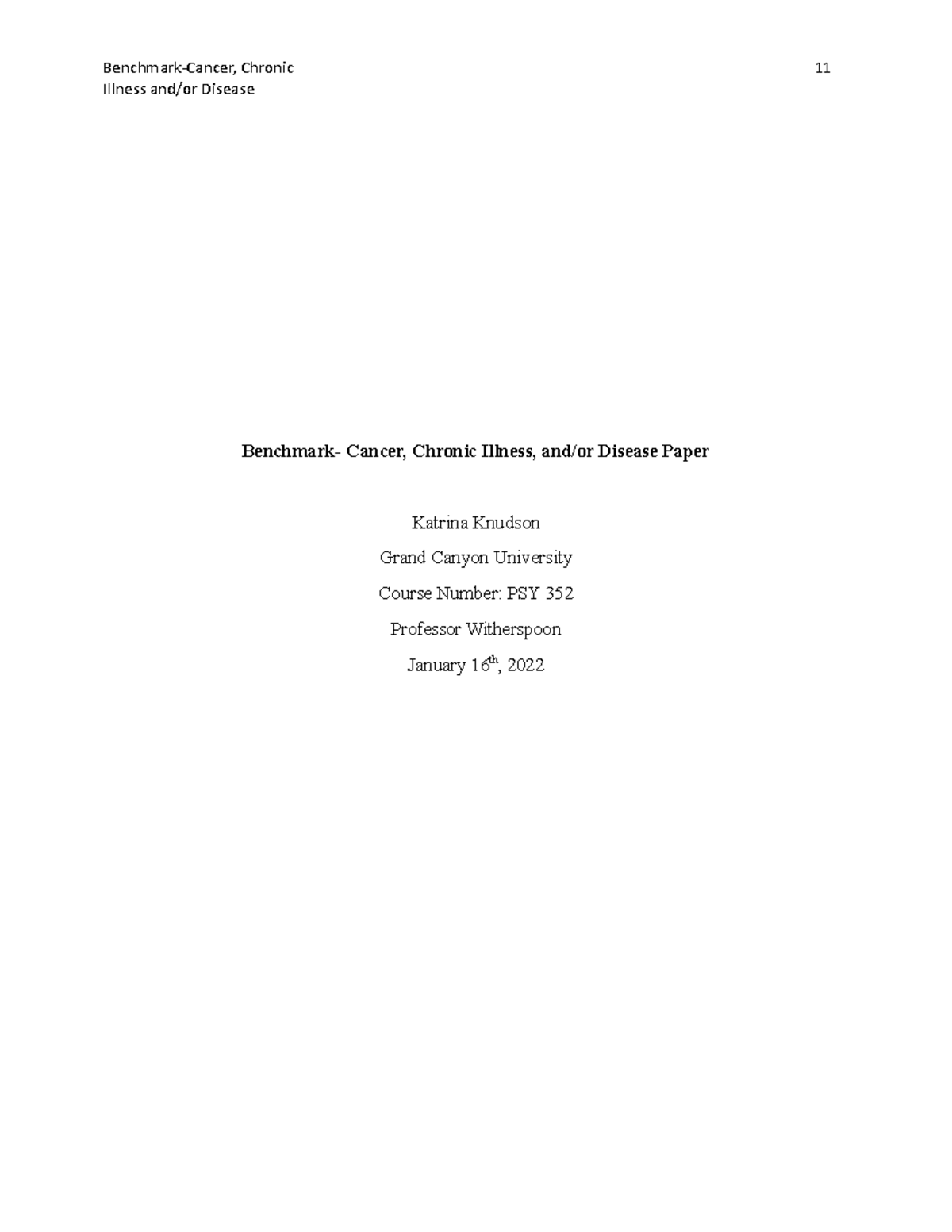 Benchmark Cancer Chronic Illness And or Disease Paper Cancer Has benchmark-cancer-chronic-illness-and-or-disease-paper-cancer-has