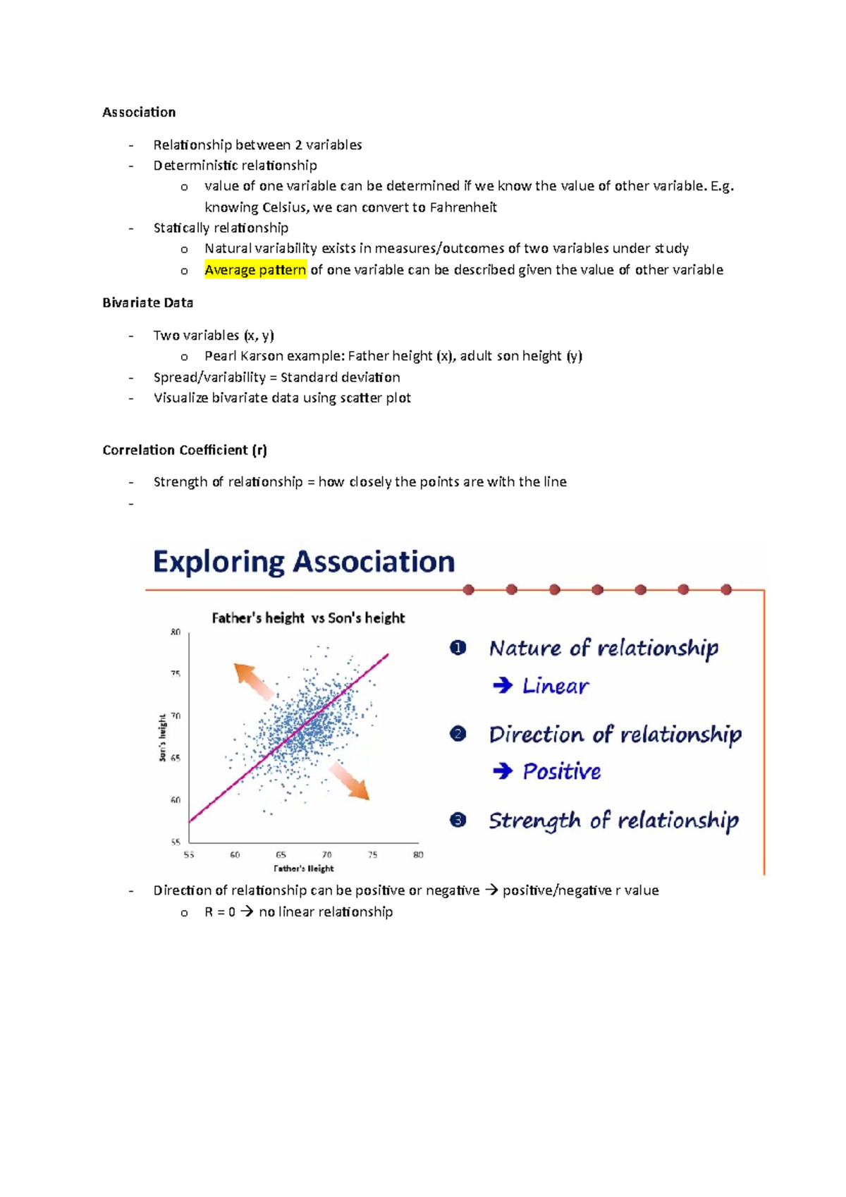 Chap 2 notes - Association Relationship between 2 variables ...