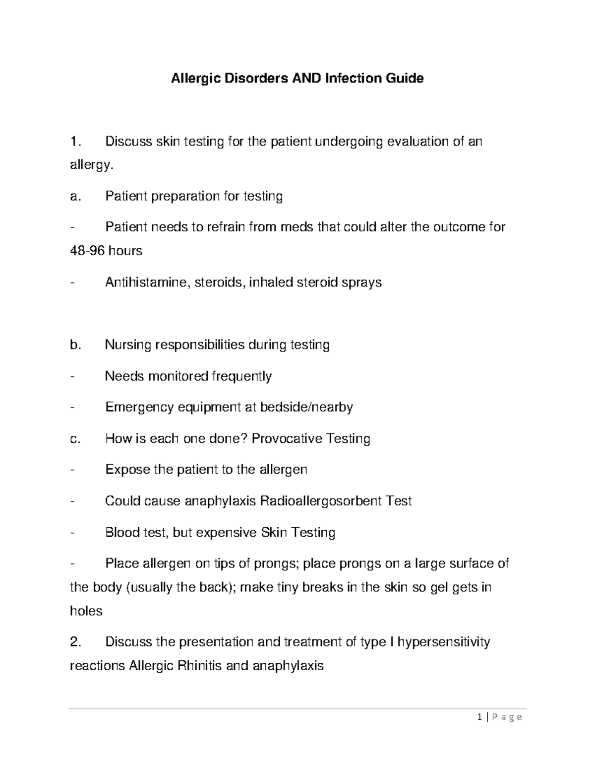 Allergic Disorders AND Infection Guide - Allergic Disorders AND ...