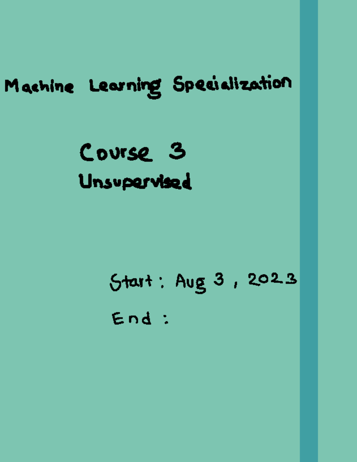 ML Andrew N 3 - Machine Learning - Studocu