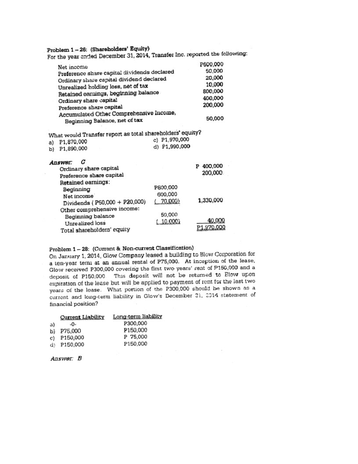 Accounting sample problem - Studocu