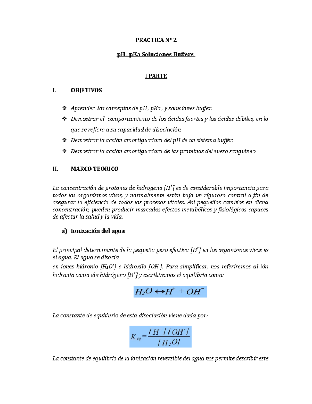 Práctica N°2 p H y Soluciones Amortiguadoras Odontología - PRACTICA N° 2 pH , pKa Soluciones ...