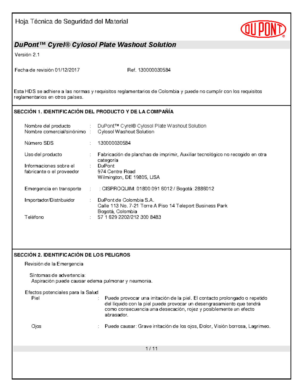 IM-003 Cyrel Cylosol HDS - DuPont™ Cyrel® Cylosol Plate Washout ...