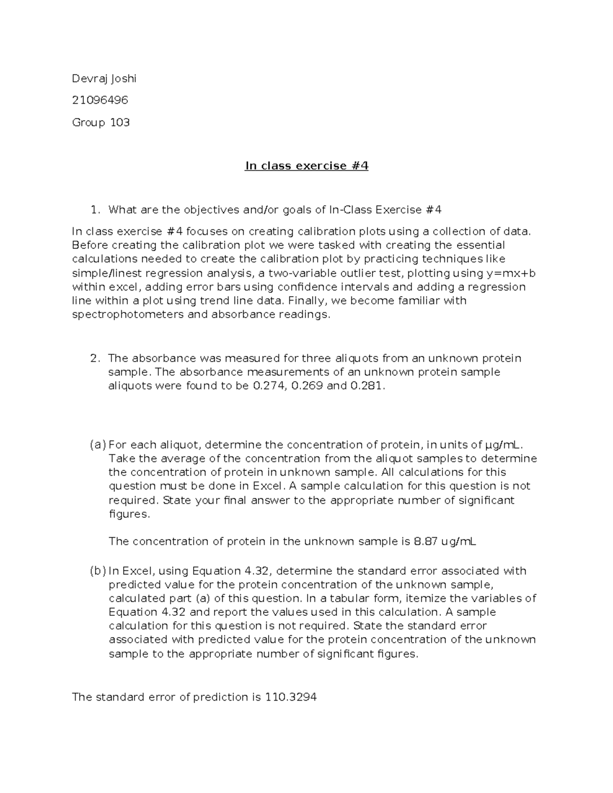 In class exercise 4 Questions Devraj Joshi - Devraj Joshi 21096496 Group 103 In class exercise 1 ...