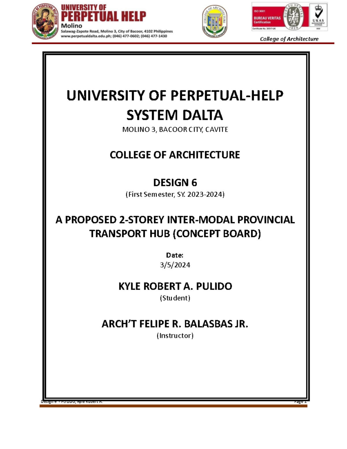 Pulido A- Proposed-2- Storey- Inter- Modal- Provincial- Transport-HUB ...
