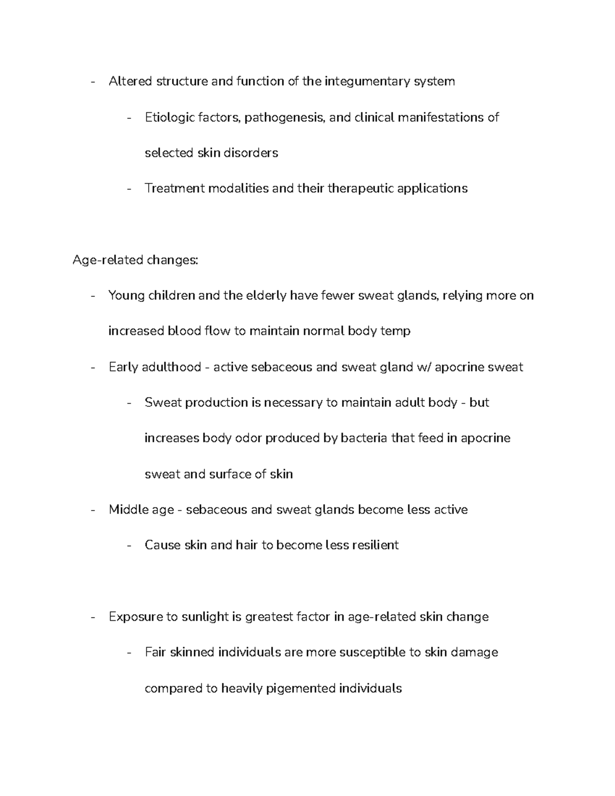 Integumentary System Chapter Fifty-Three - Altered structure and ...