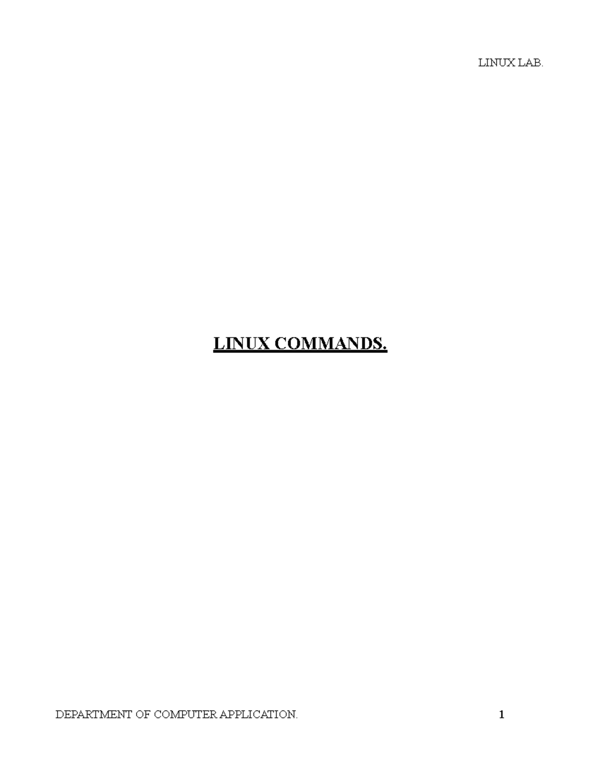 Linux Lab Record Linux Commands 1 Pwd Aim Write About Pwd Command Synopsis Pwd Option