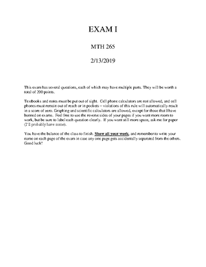 3 - Formula sheet - MTH 265 - Studocu