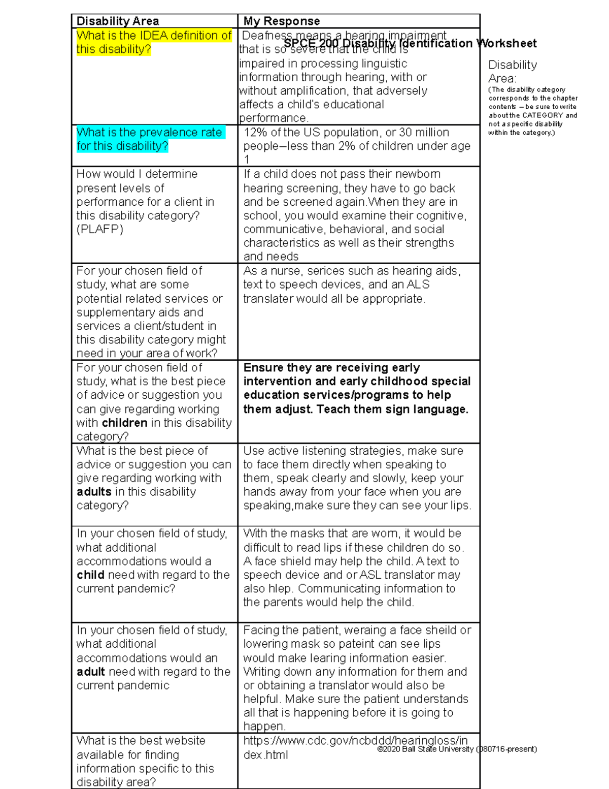 Disability ID Wkst-FA20 - SPCE 200 Disability Identification Worksheet ...