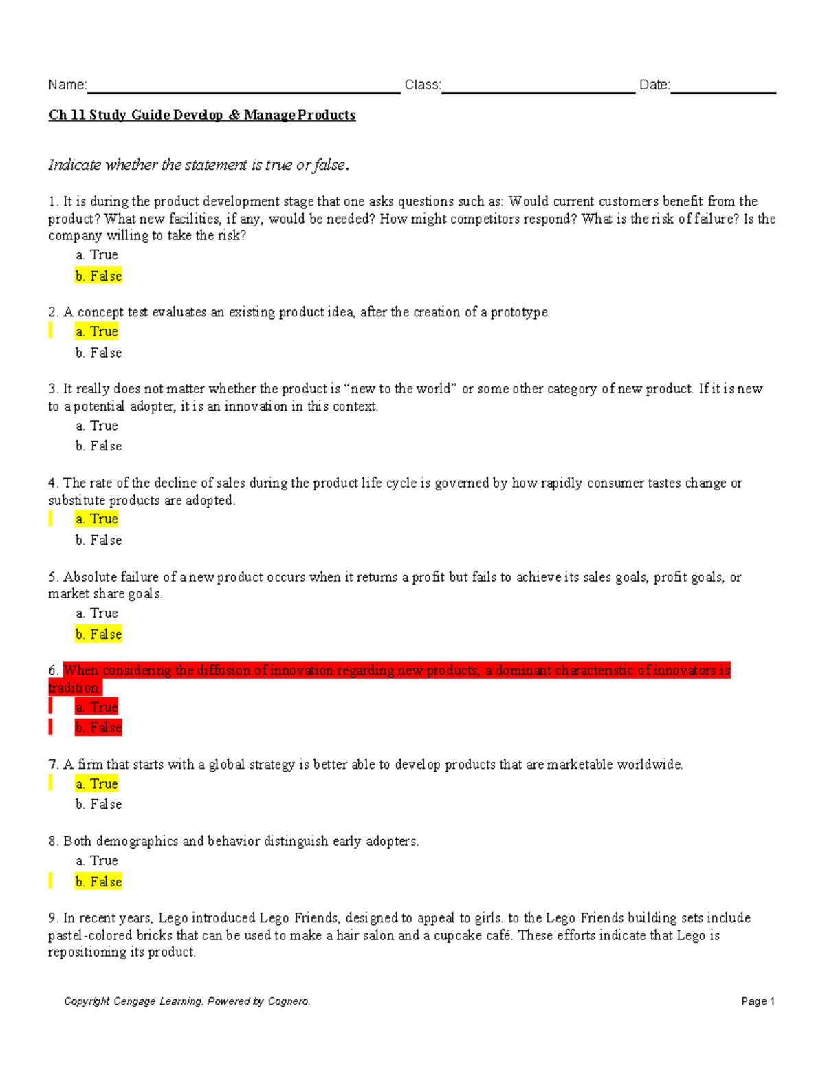 Ch 11 Study Guide Develop & Manage Products - Ch 11 Study Guide Develop ...