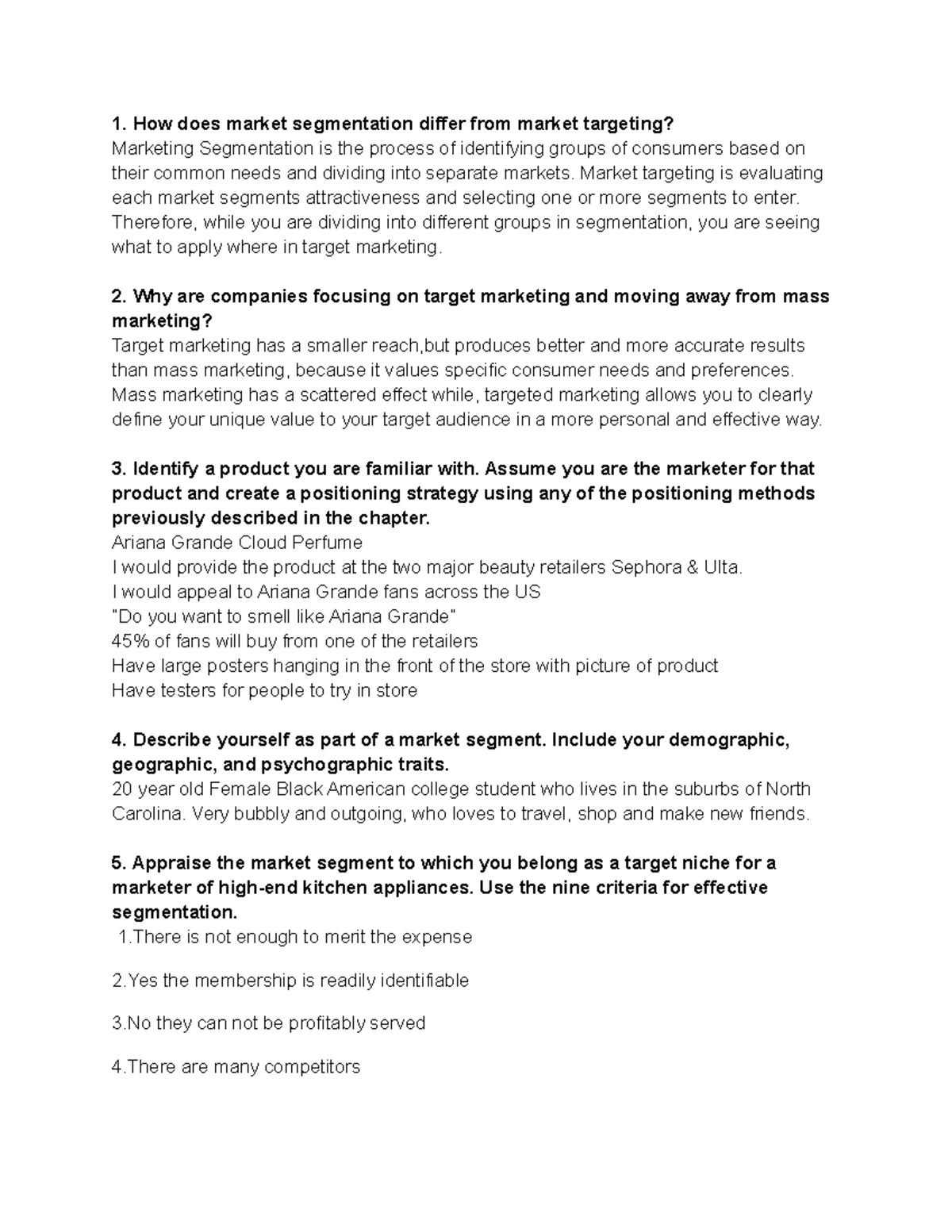 Marketing Reading #3 - homework assignment - How does market ...