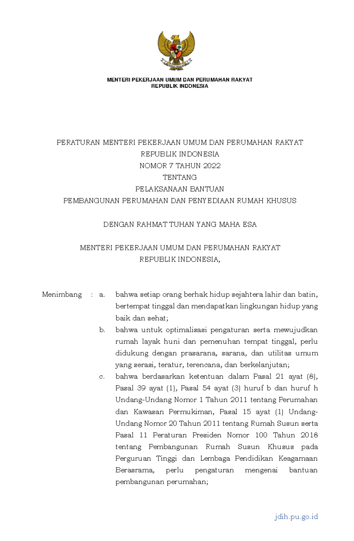 2022pmpupr 7 - qqq - MENTERI PEKERJAAN UMUM DAN PERUMAHAN RAKYAT ...