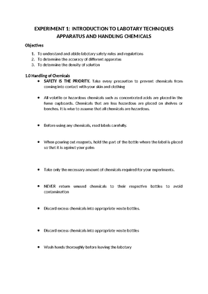 LAB Report Experiment 2 Chemistry 1 - DETERMINATION OF THE FORMULA UNIT ...