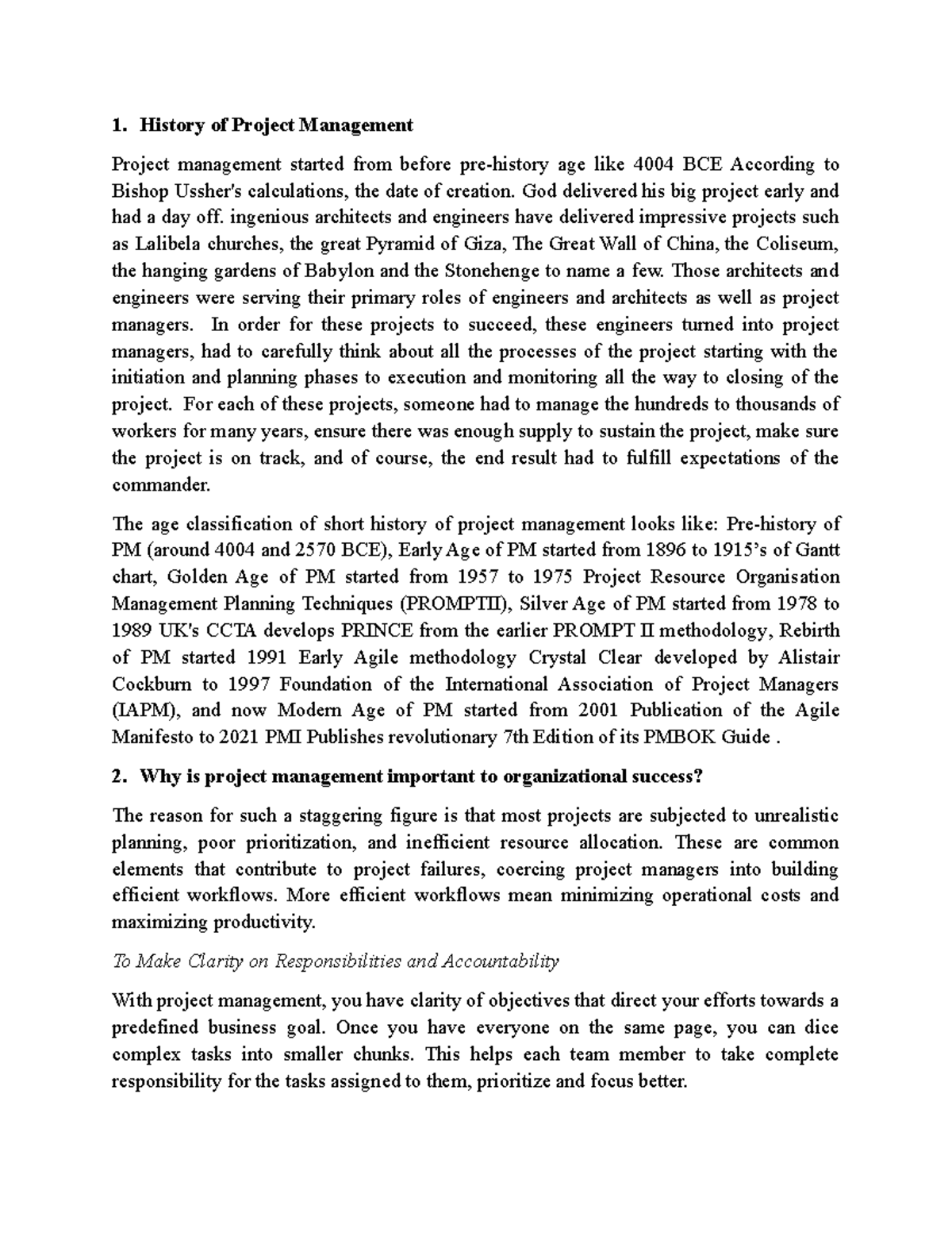 Project management history - History of Project Management Project ...