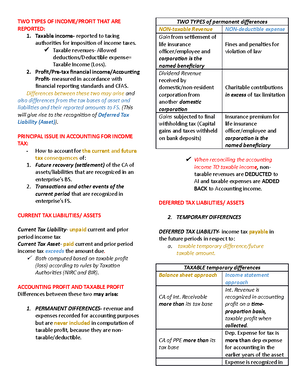 Quicknotes Taxation by Atty. Jack De Vera - Accountancy - Studocu